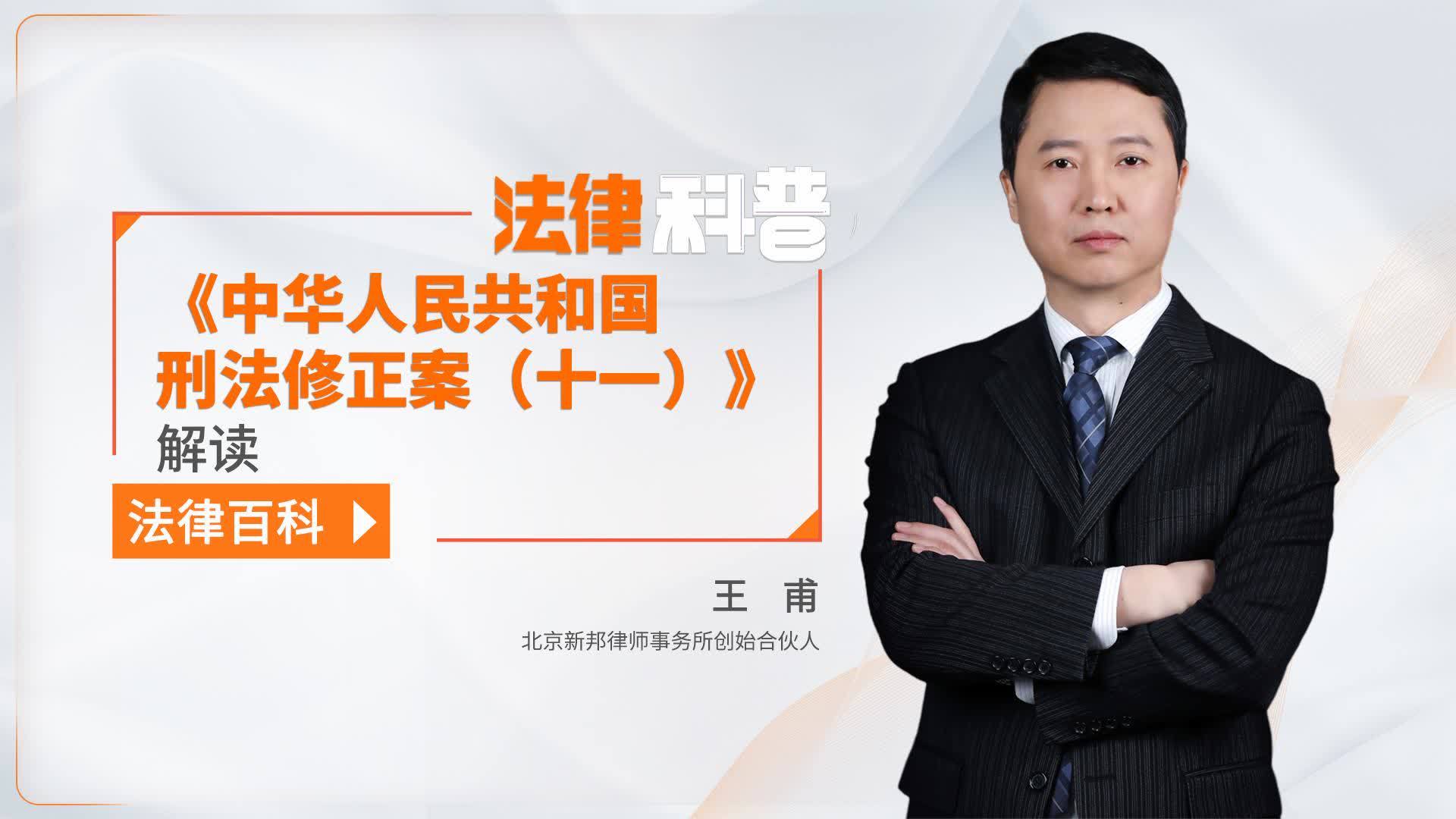 中华人民共和国刑法修正案(十一)解读