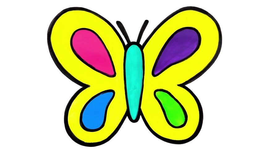 蝴蝶#爱画画的小朋友 #儿童绘画 #一学就会的简笔画 #想画就画