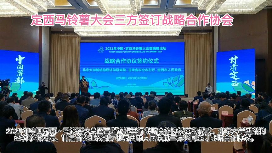 定西马铃薯大会上三方签订战略合作协议
