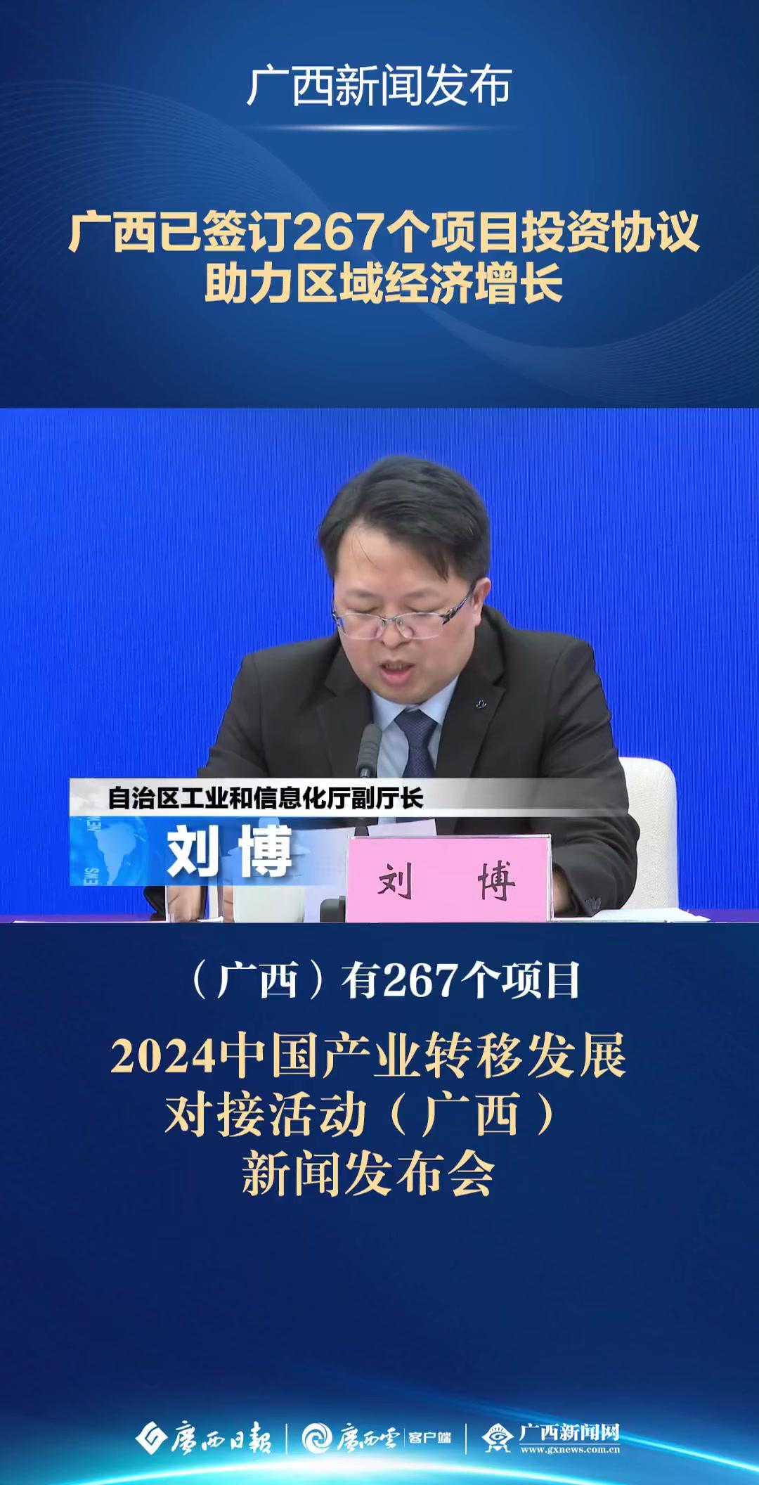 广西已签订267个项目投资协议,助力区域经济增长。(来源:广西日报-...