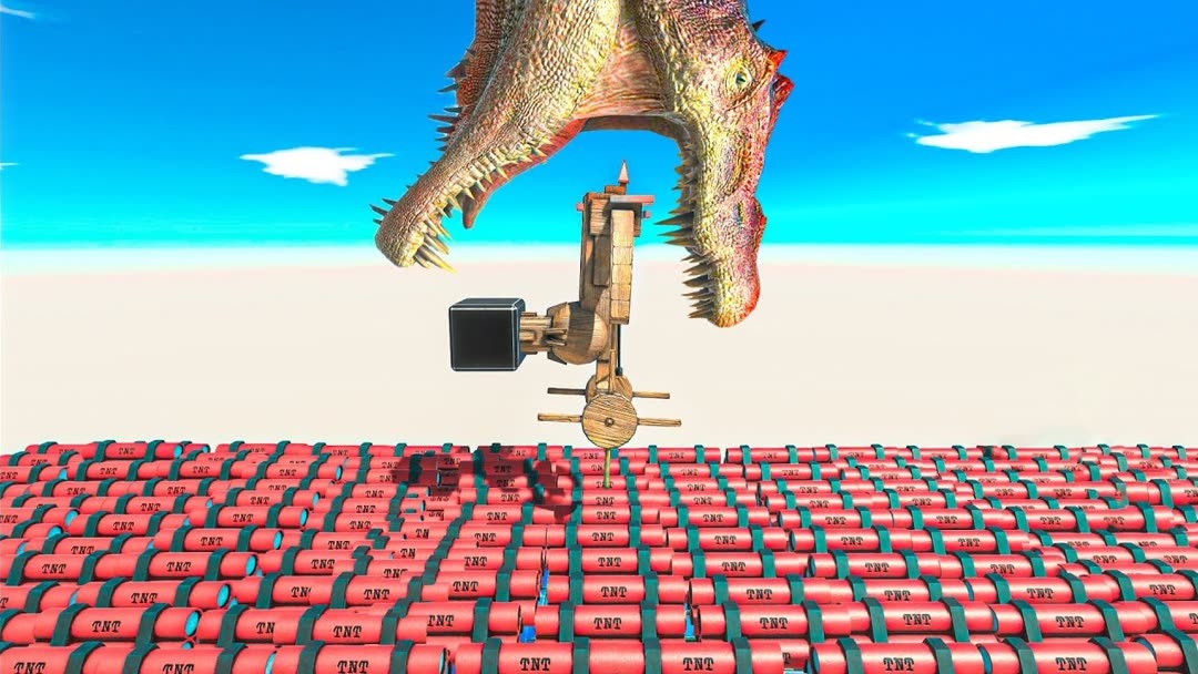 动物战争模拟器 谁能安然无恙的逃过下面的炸弹群呢