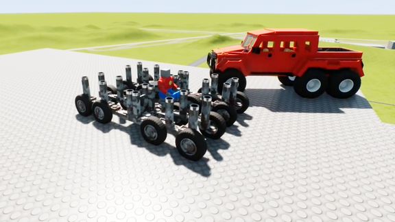乐高BeamNG:菜鸟和专业车手对比驾驶操控技术,拟真车祸模拟