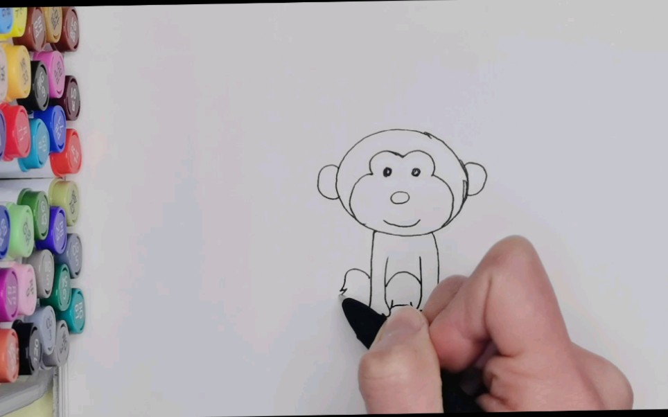 【简笔画】简单易学的小猴子,拿起画笔赶快跟着学起来吧