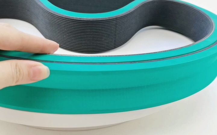 无缝一体成型开V槽多沟带 绿胶莴笋剥皮机输送皮带厂家定制