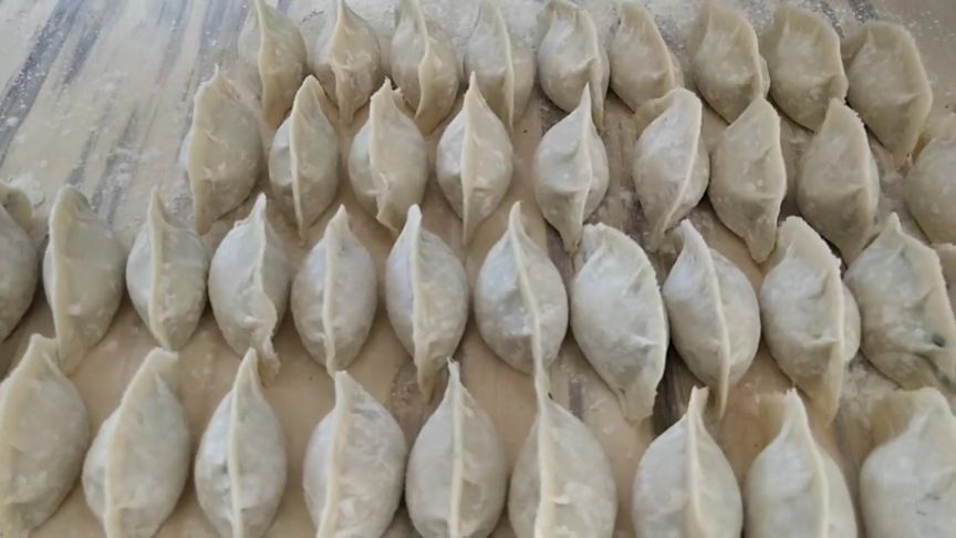 这台包饺子机 模仿手工包饺子原理 不仅皮薄而且馅多