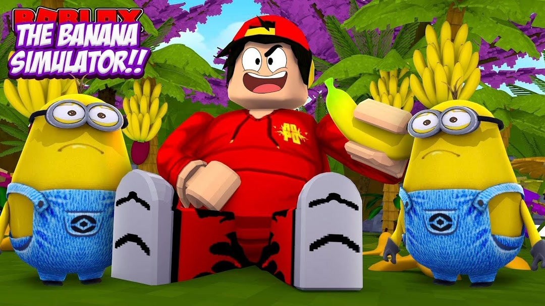Roblox香蕉模拟器!捡香蕉发现小黄人秘密基地?咯咯多解说