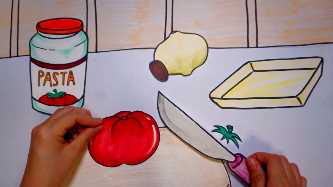 动画定格:美食厨房时刻准备