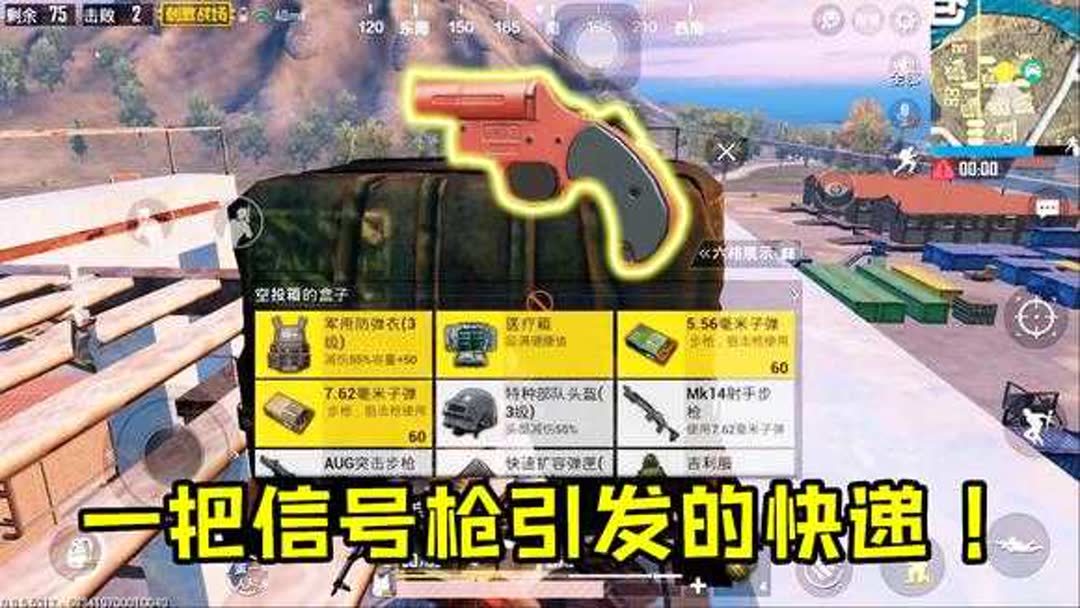 绝地求生刺激战场:这把信号枪,引来了一个满分"快递"!