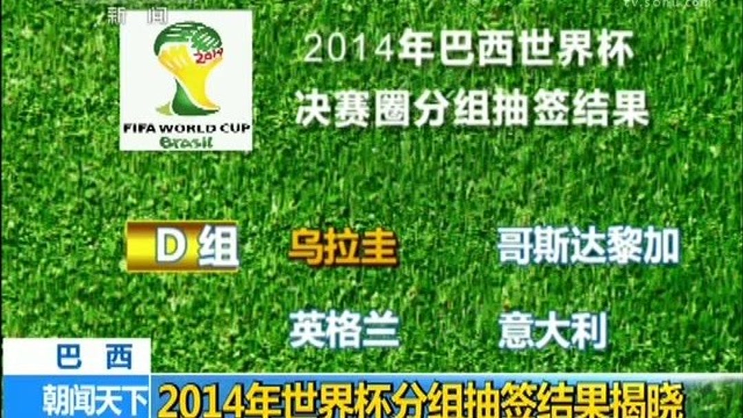 2014年世界杯分组抽签结果揭晓