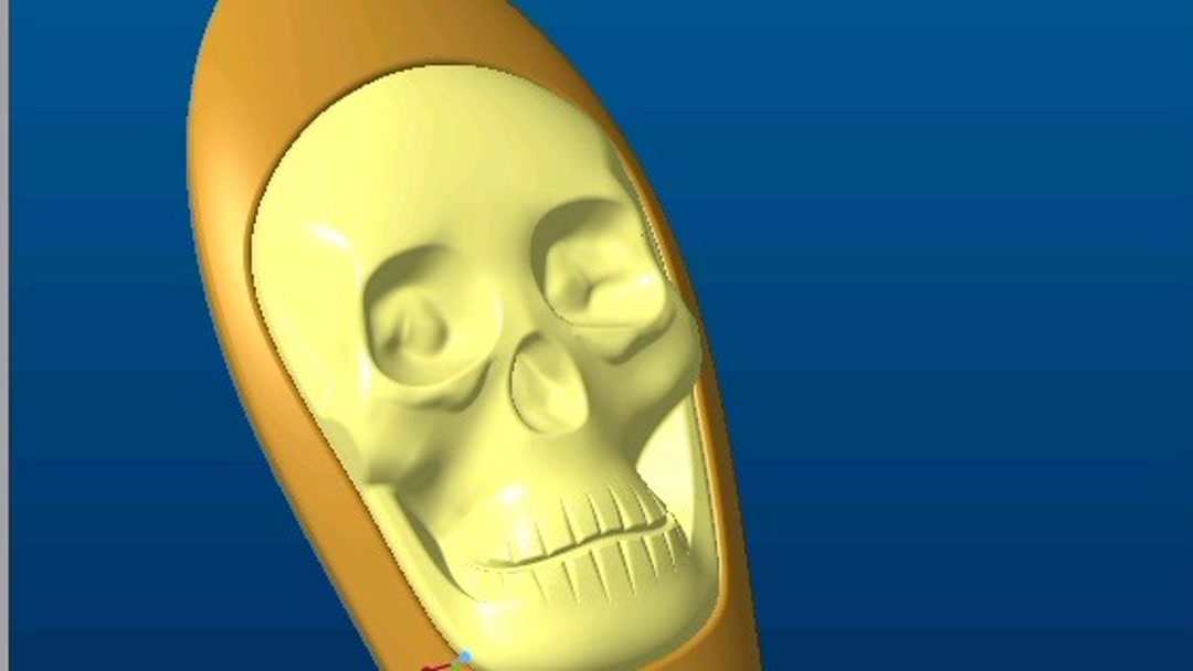 骷髅挂件逆向抄数建模-Creo高级曲面。