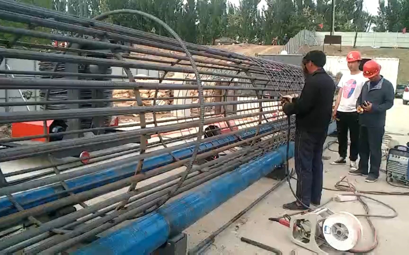 钢筋笼绕筋机滚笼焊机数控全半自动大型地基笼成型机钢筋缠绕设备