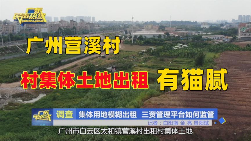 广州白云营溪村,村集体用地出租有猫腻,三资管理平台如何监管