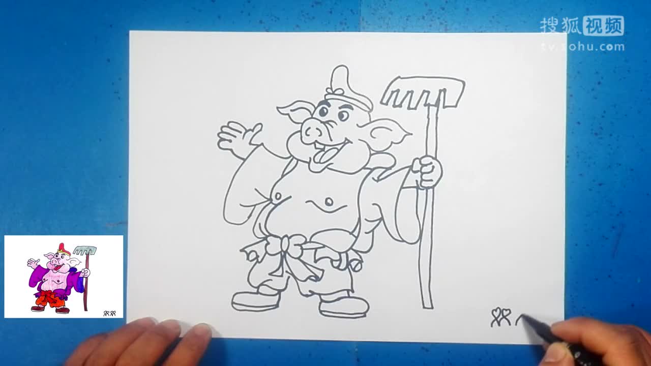西游记 猪八戒 唐僧 简笔画 水彩画 儿童画教程
