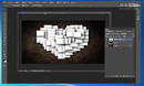 ps教程方块心形(混合模式,图层叠加)