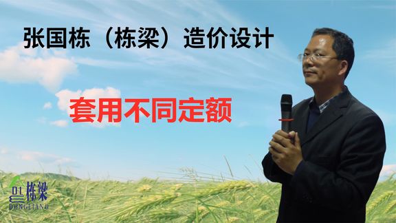 张国栋(栋梁)造价设计:造价人员怎样套用不同定额?