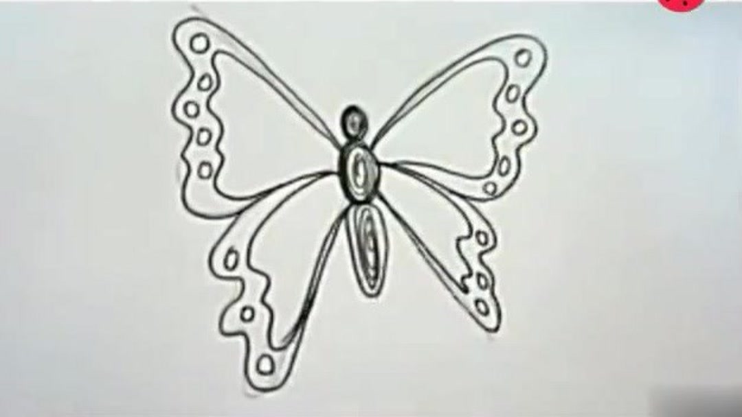 儿童画画,几分钟教你画一只蝴蝶,很经典的简笔画教程!