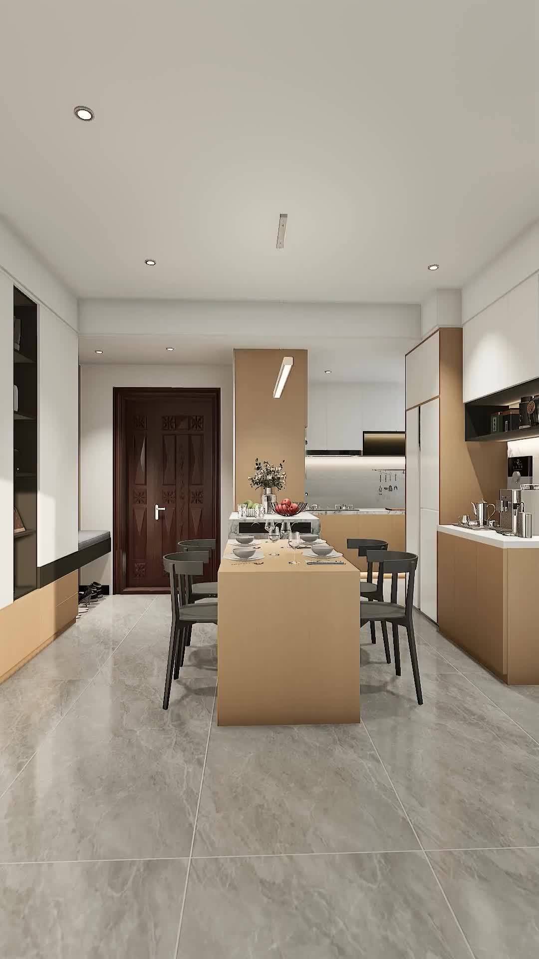 小户型必看的餐厨一体化设计,打造宽敞实用收纳多的餐厨空间