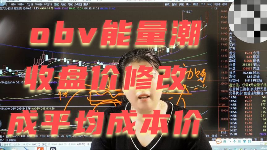 obv能量潮如何把收盘价修改成为平均成本价 倾情奉献 细节干货