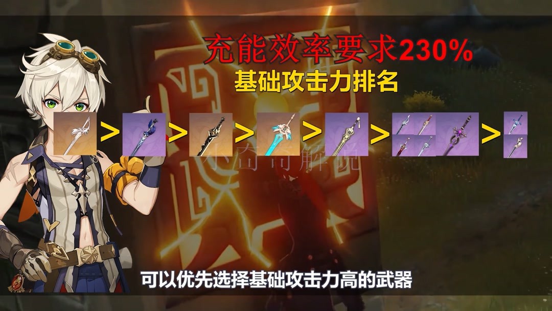 原神：角色养成计划，班尼特武器装备推荐