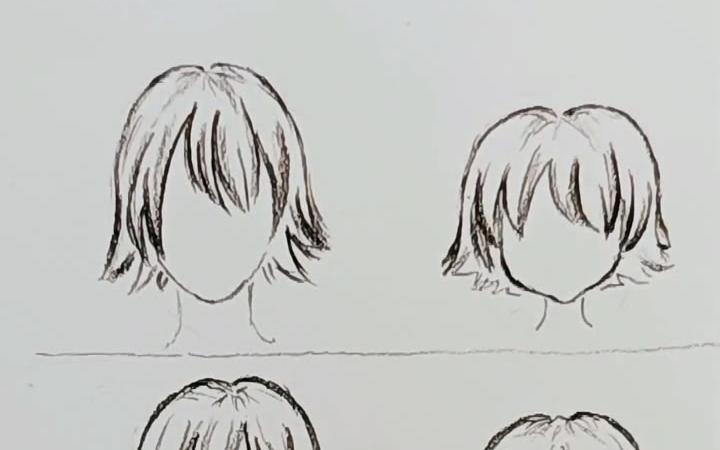 教你画漫画人物发型第1期,和Q版转换发型画法零基础学画画 漫画教程