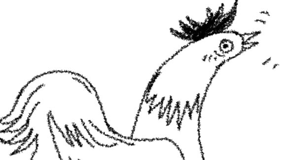 简笔画鸡-铭仔学画