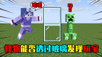 我的世界:不灵姐说模组 第二季 第43集 在MC里躲在玻璃后面,会被怪物...