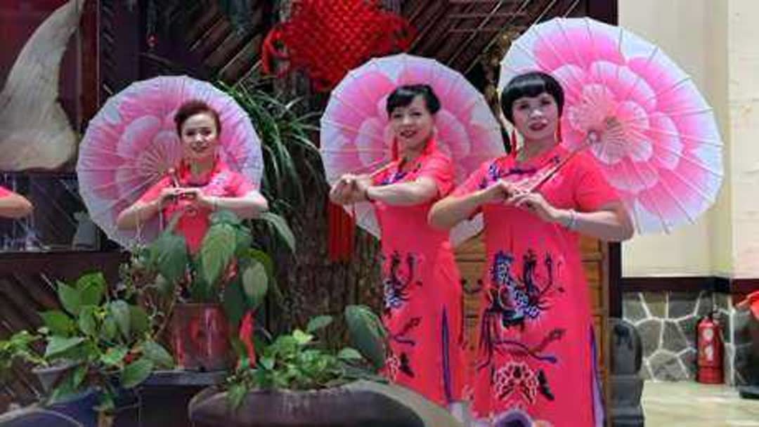 适合年会,聚会联谊跳的古典伞舞《可红枣树》气质优雅