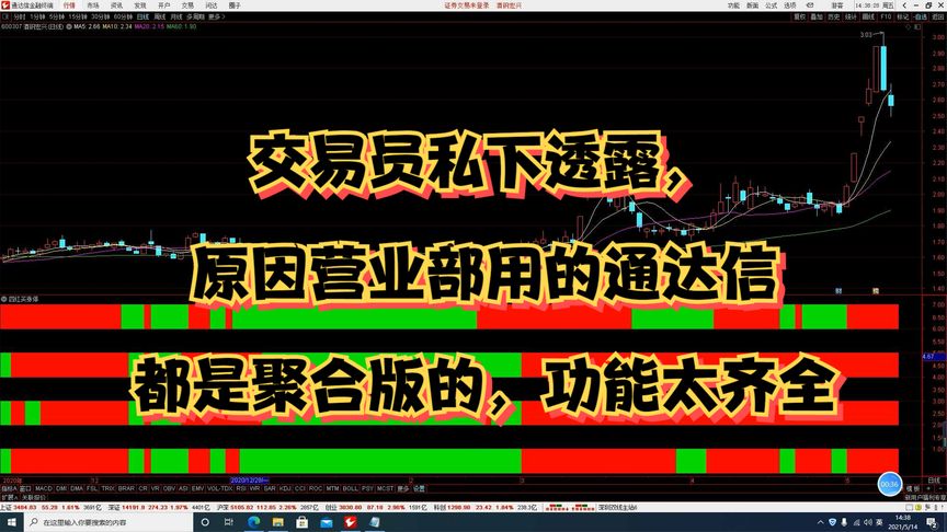 交易员私下透露,原因营业部用的通达信都是聚合版的,功能太齐全