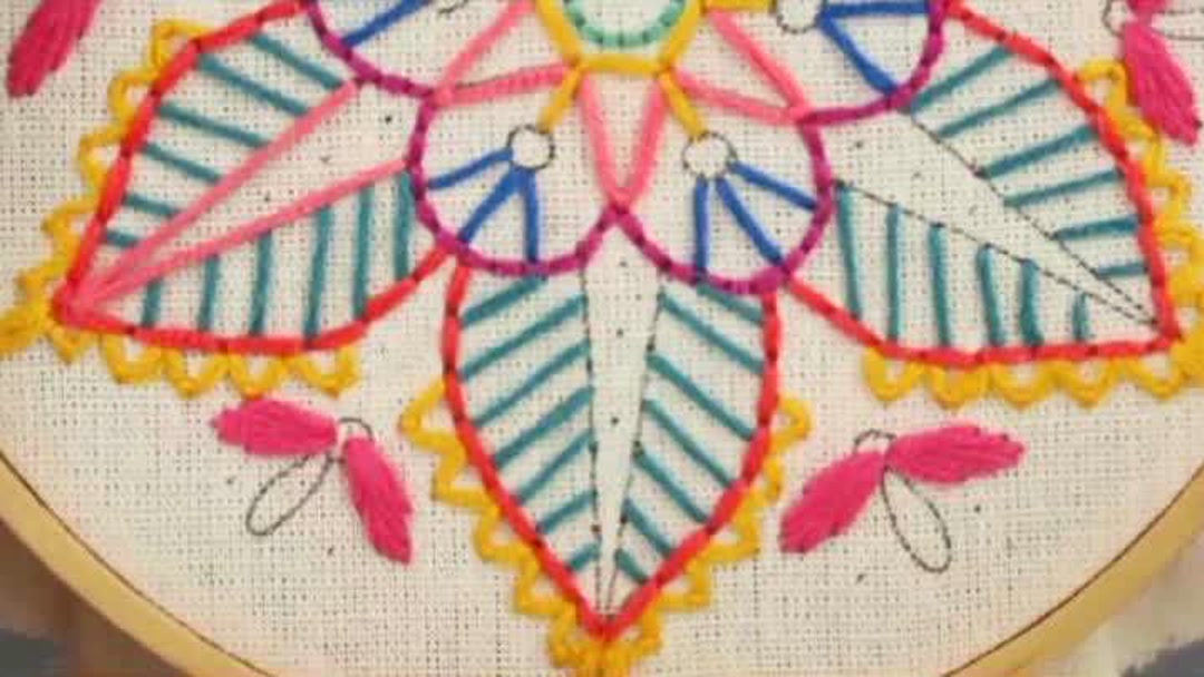 刺绣:手工刺绣针法教程,简单的刺绣图案,不简单的刺绣花样!