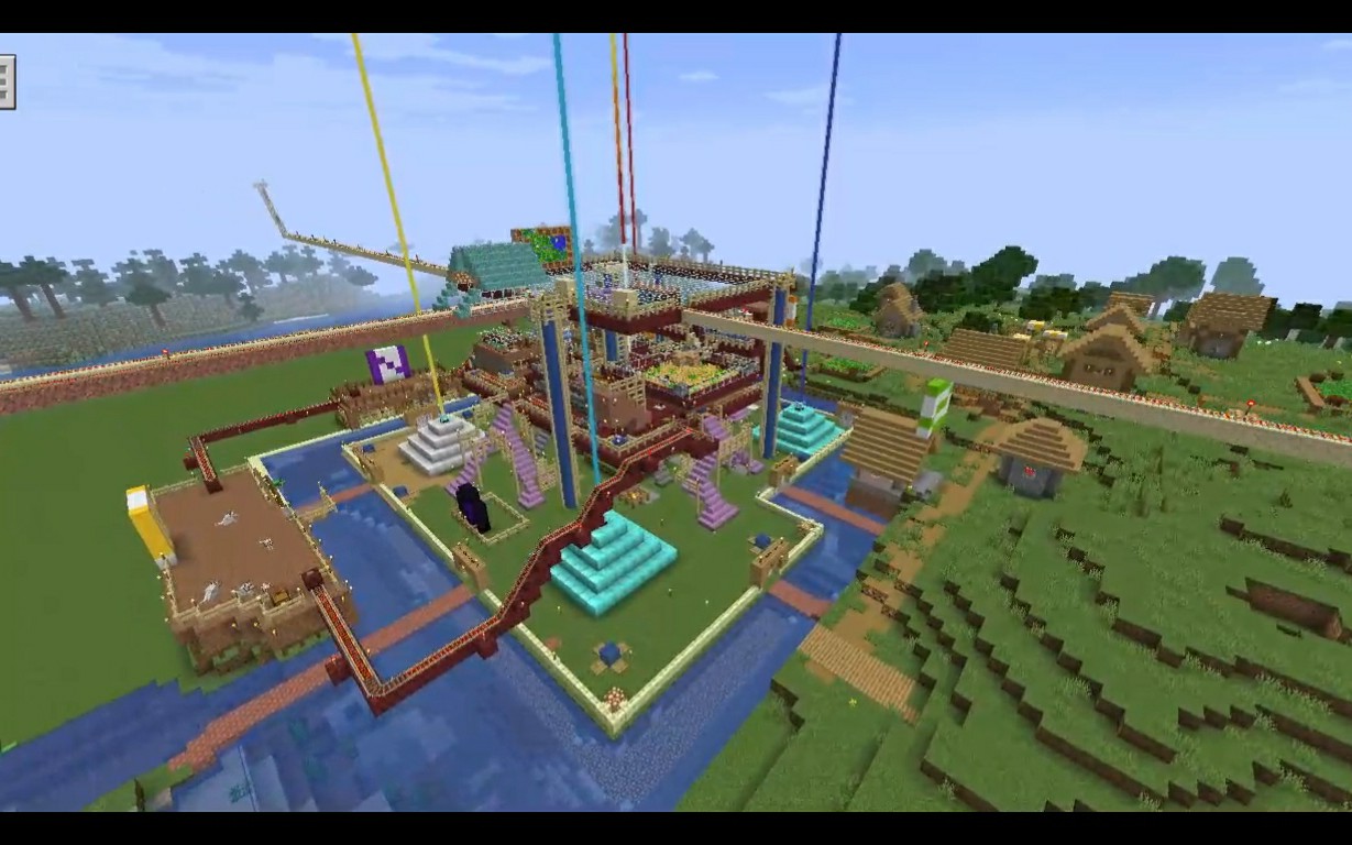 《我的世界》生存变创造 自动化农场 乡村交通客运站 水电梯