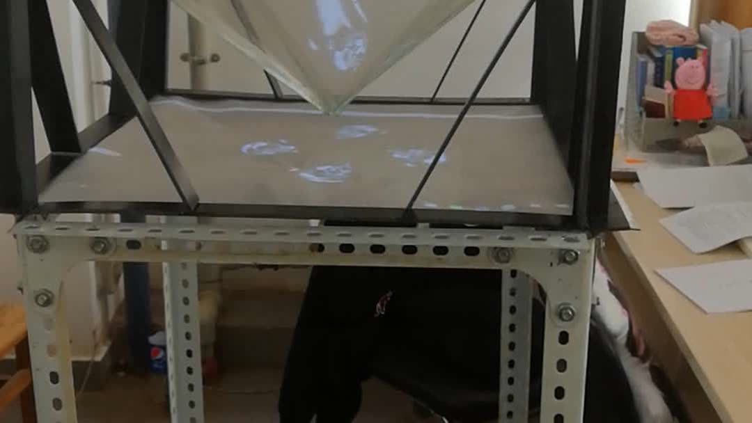 自制全息投影教具展示生物模型