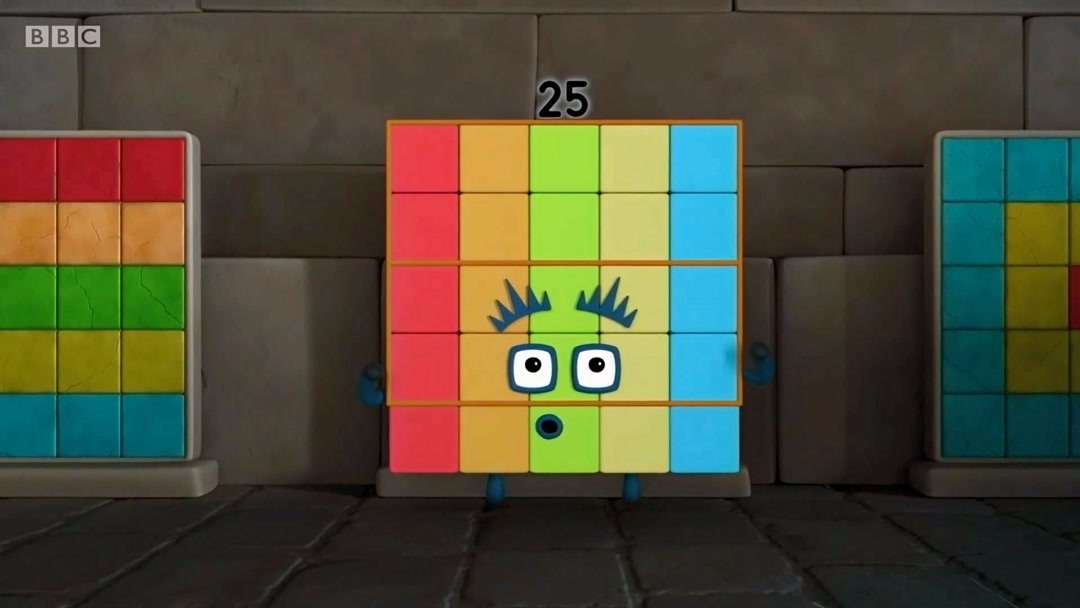 数字积木 早教动画:墙上的25复活了 他很好奇的看看周围