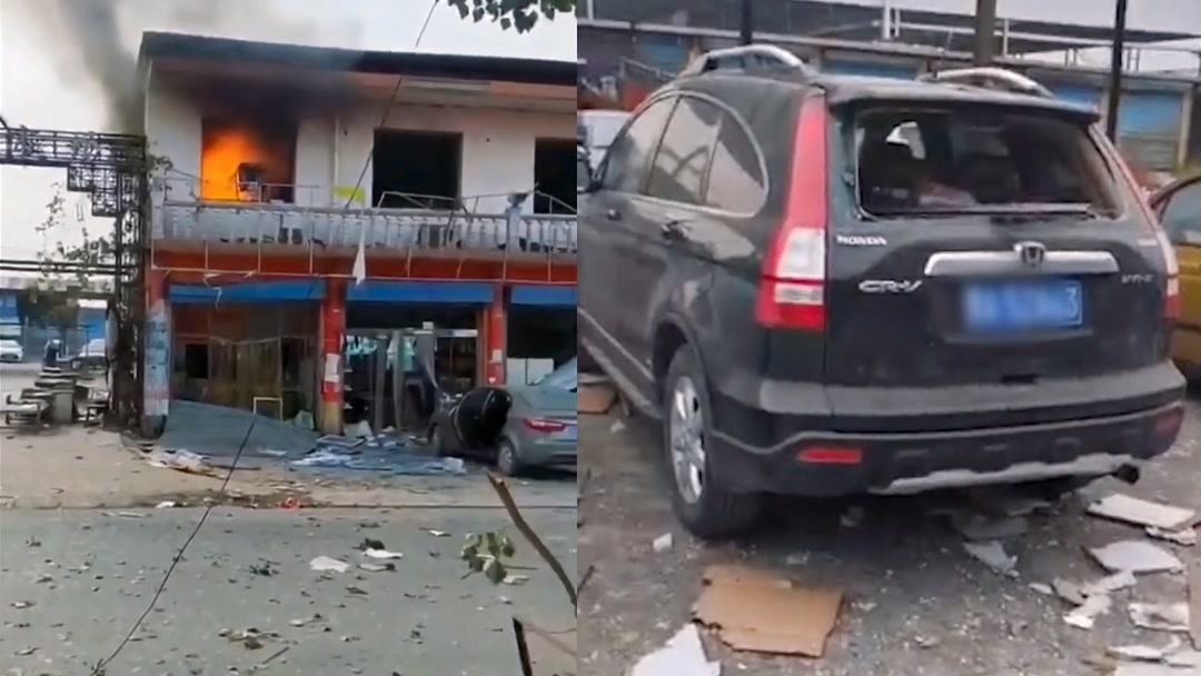 惊魂!山西一菜市场突发天然气爆炸,附近车、房玻璃都被震碎