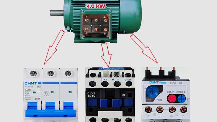 电工知识:如何根据电机功率选择空开?热继器?接触器?