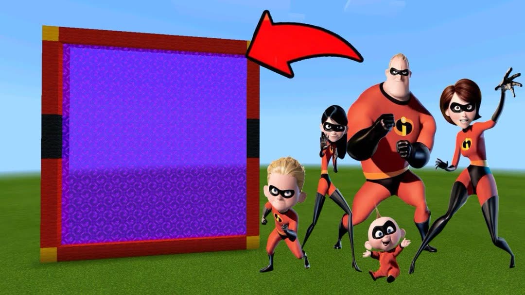 我的世界传送门教程:教大家传送到超人总动员2的世界