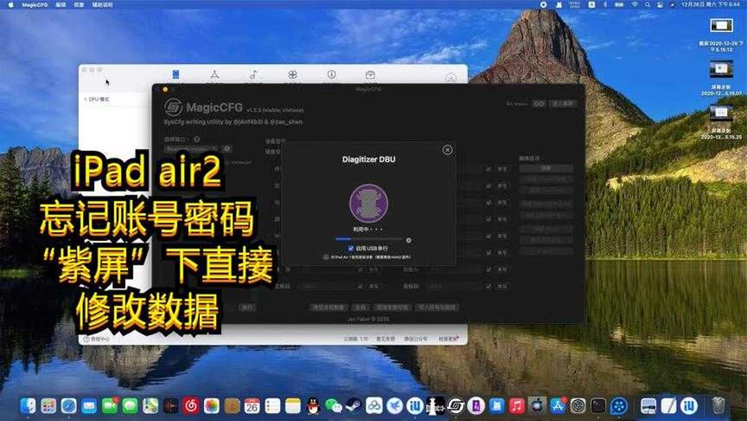 iPad平板忘记ID账号密码,"紫屏"直接修改数据,刷机激活成功!