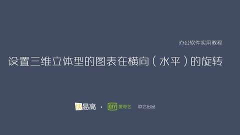 excel2010三维立体曲线图怎么设置横向水平旋转