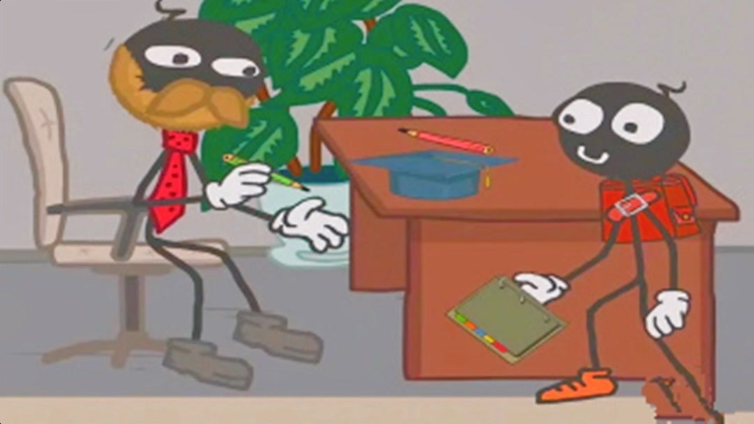 火柴人大逃亡:不好好上课误闯校长办公室?