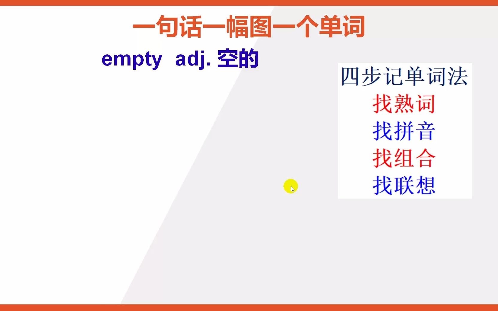 英语单词empty怎么能快速记住