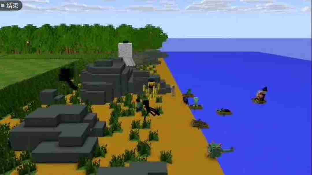 我的世界 大风大浪中勇猛前进的大船