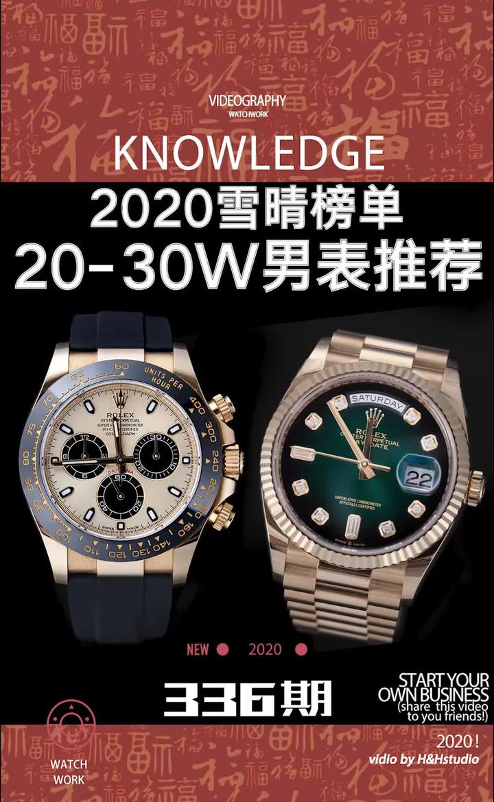 【雪晴榜单】20-30的男士腕表推荐#手表 #奢侈品 #百达翡丽 #劳力士