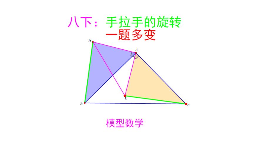 八下:旋转背景,手拉手全等模型,一题多变
