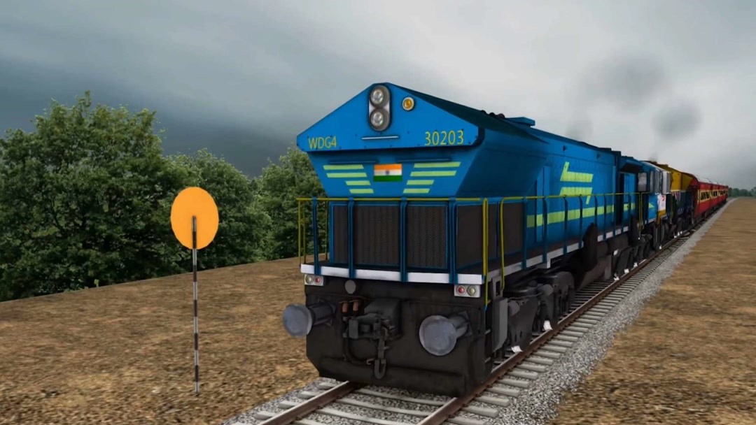 铁路火车模拟动画 第112集 火车极速行驶