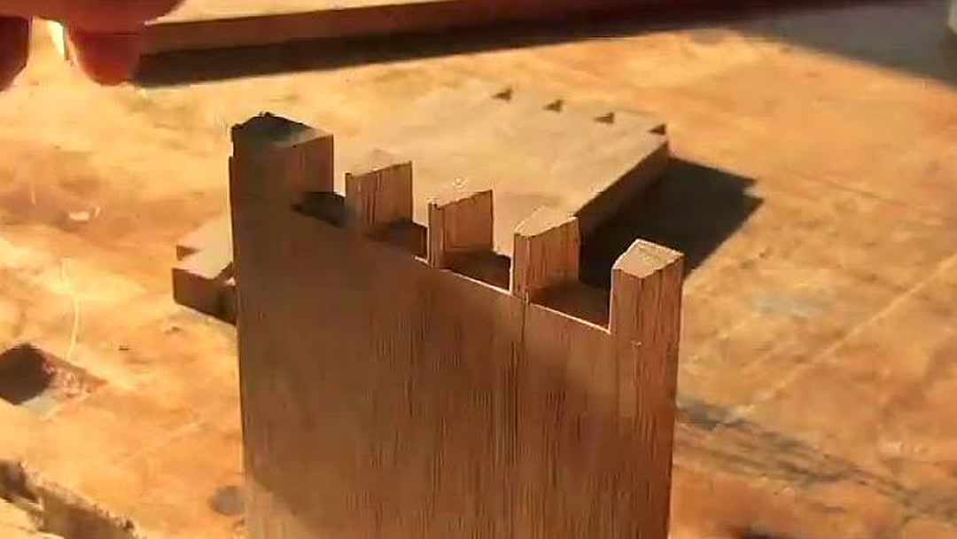 木工DIY手动工具制作实木榫卯盒子工艺