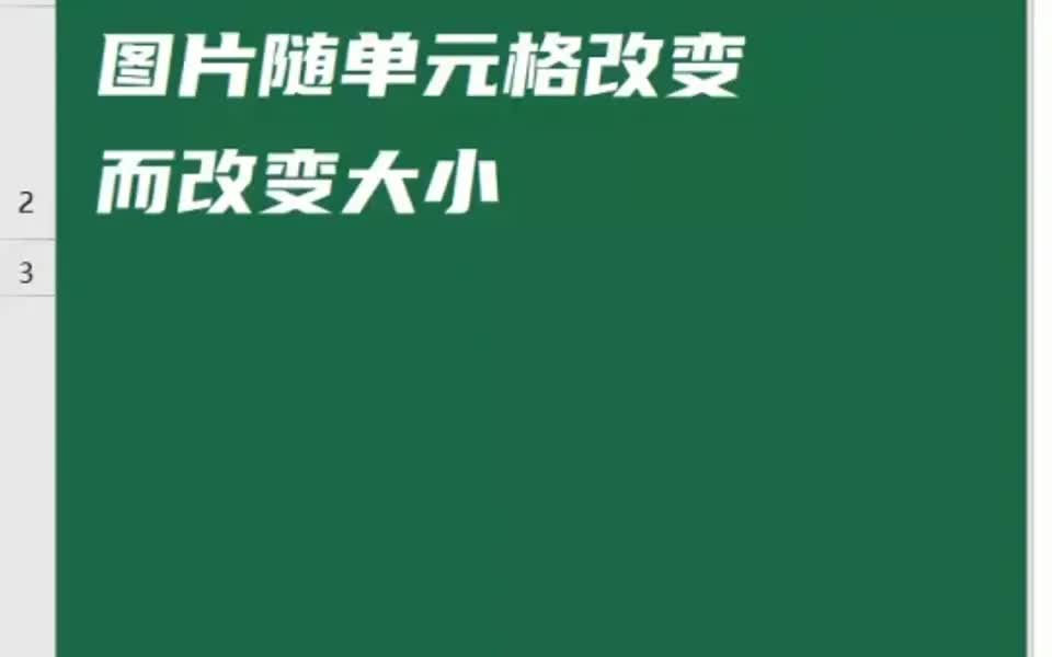 Excel技巧图片随单元格改变而改变大小