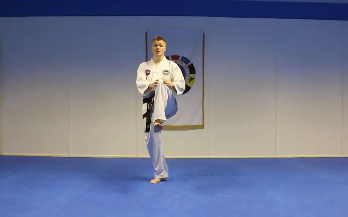 跆拳道360后踢教程教学