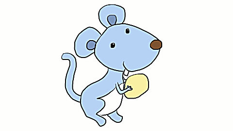 可爱的小老鼠儿童卡通简笔画