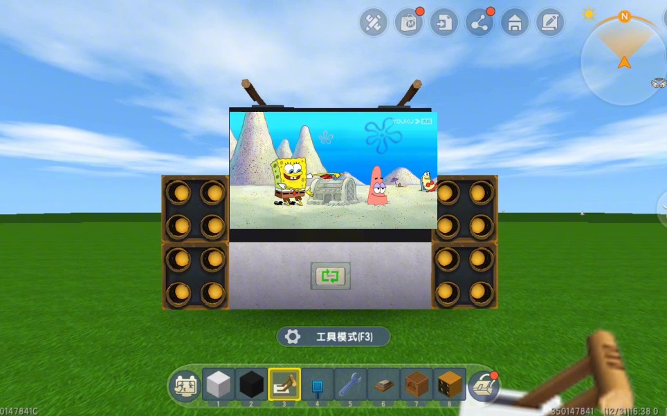 迷你世界:不同人制作的电视机,老玩家制作的简直神还原