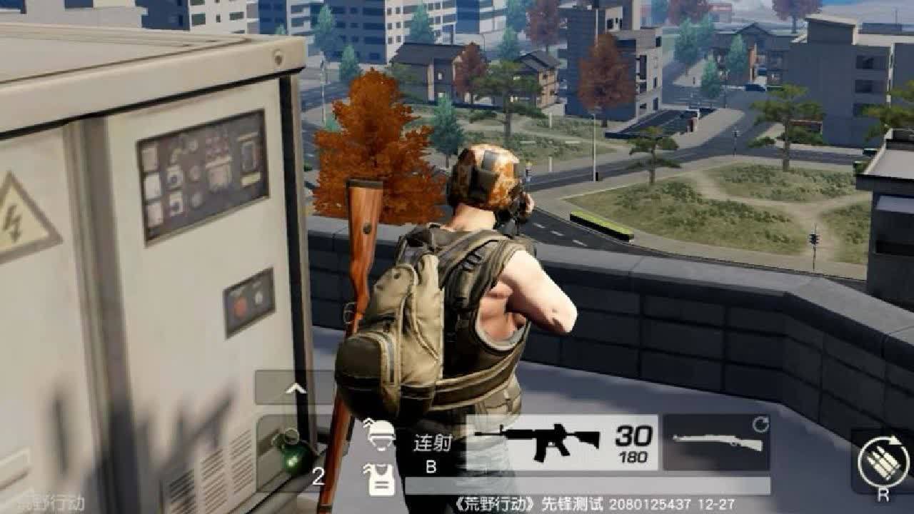 和平精英!荒野行动落地1V4,一把毛瑟98K血战东京街头!