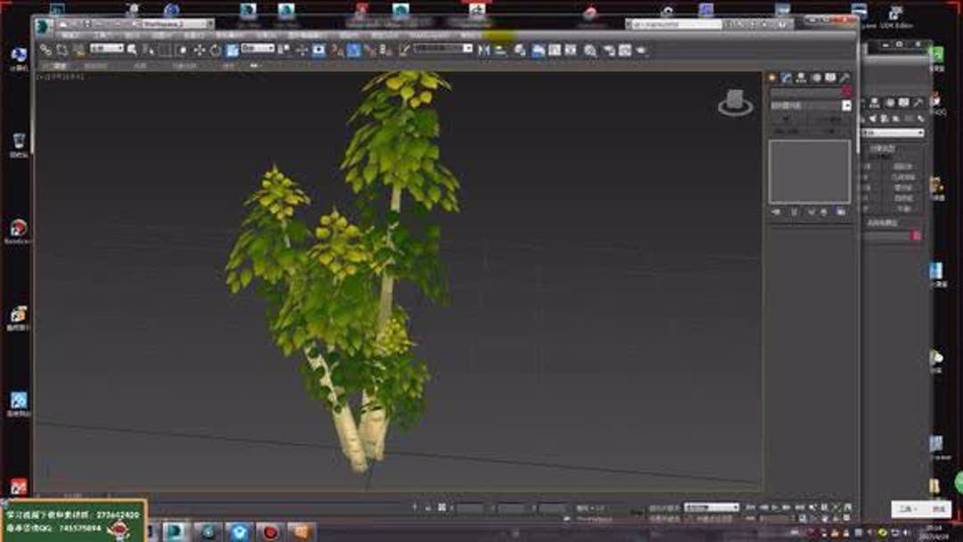3Dmax游戏建模-3Dmax建模教程学习树的模型制作和贴图